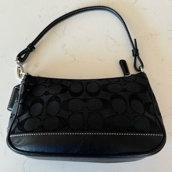 Coach | Bags | Coach Signature Shoulder Mini Bag In Black 694 | Poshmark